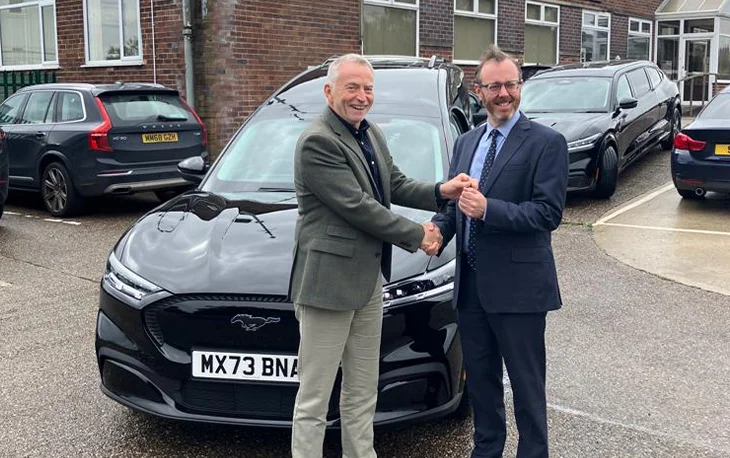 Mustang Mach-E electric hearses debuts at Funeral Partners - Funeral ...